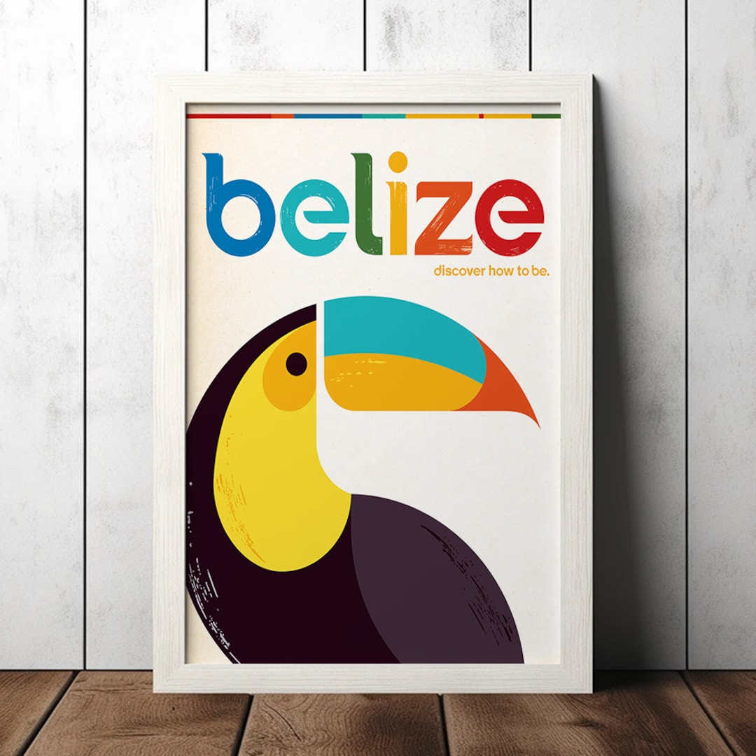 Belize Vintage Travel Poster - Retro Decor Poster - Art Poster - Home ...