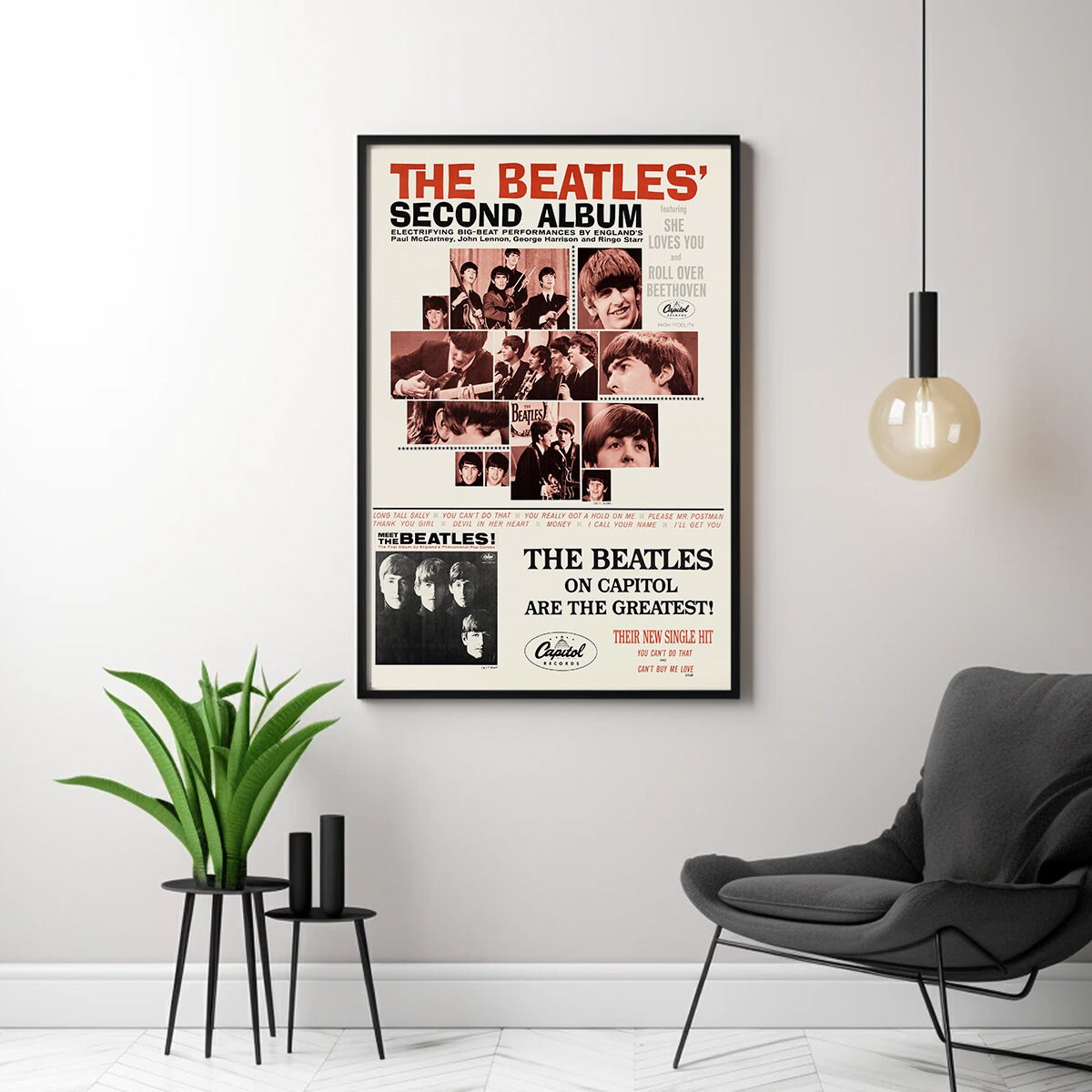 The Beatles 1964 Concert Poster - Music Fan Collectibles - Vintage ...