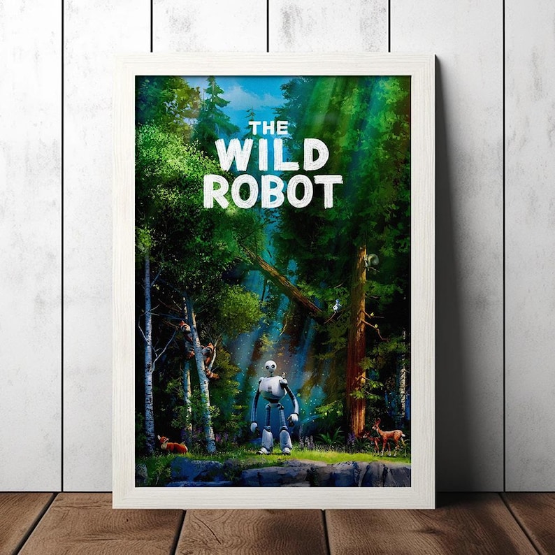 The Wild Robot Animation Movie Poster, Canvas Print, Room Decor, Home ...