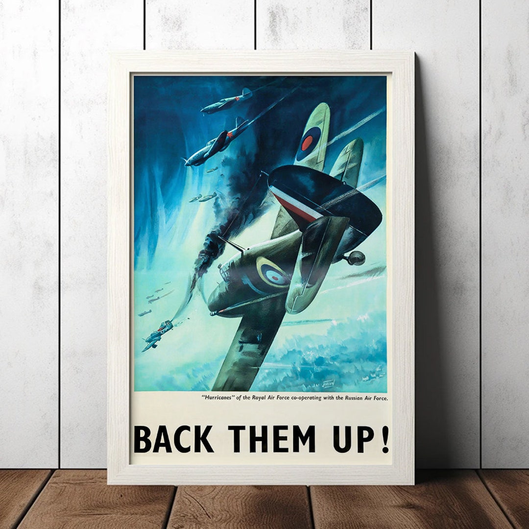 Vintage Hurricanes World War 2 Poster - Military Fan Collectibles ...