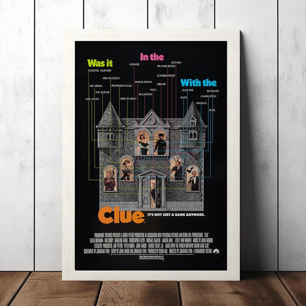 Clue (1985) Classic Movie Poster - Film Fan Collectibles - Vintage ...