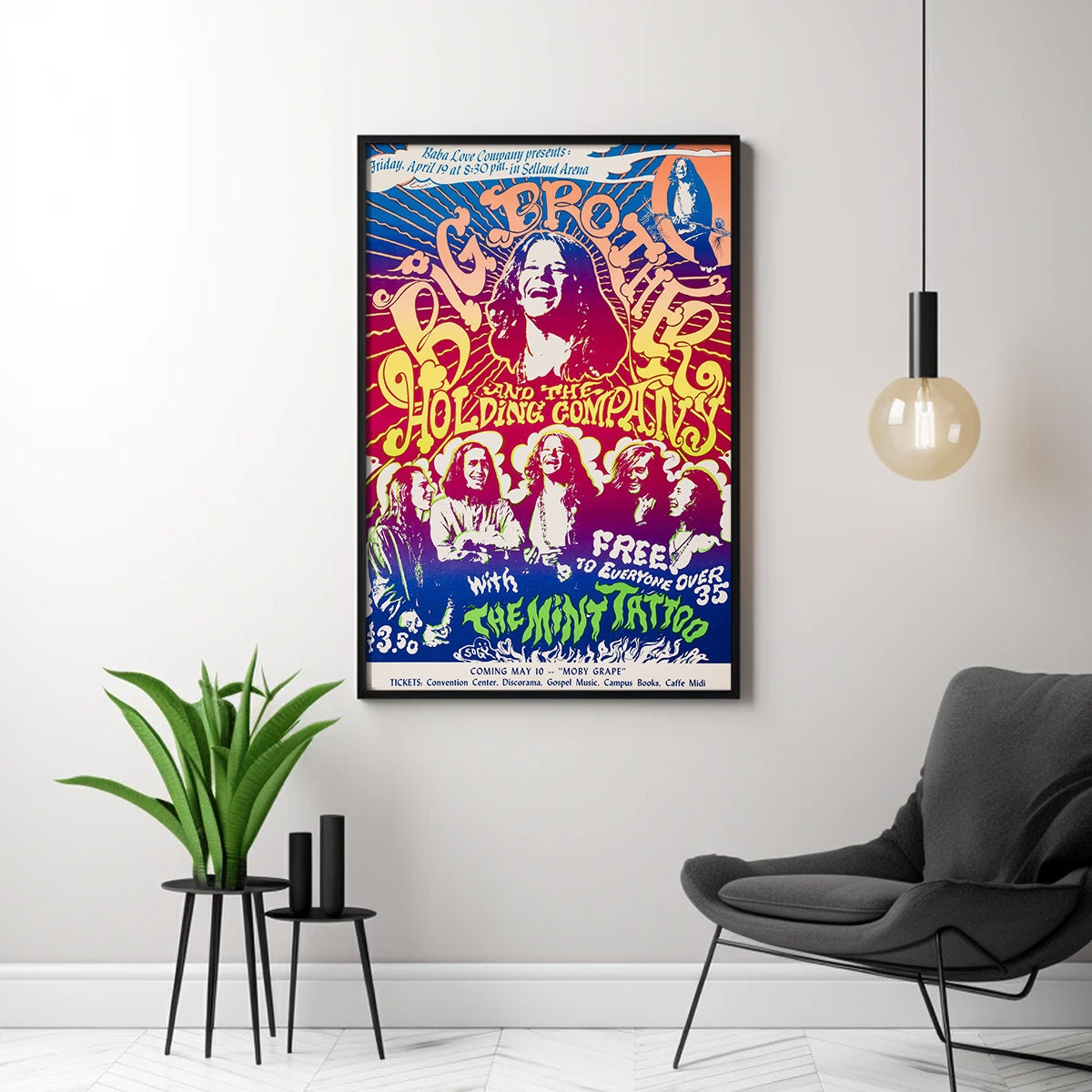 Janis Joplin 1968 Concert Poster - Music Fan Collectibles - Vintage ...