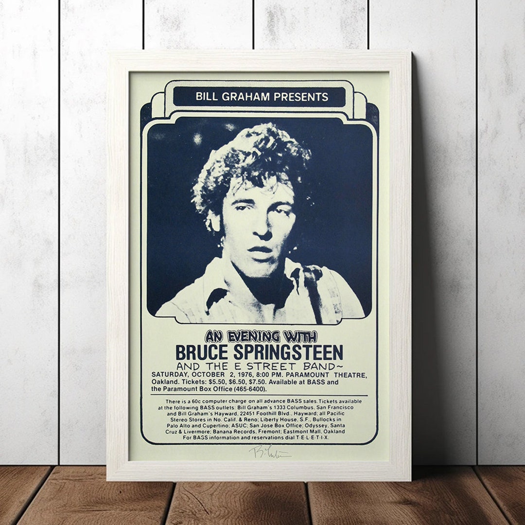 Bruce Springsteen Vintage Concert Poster - Music Fan Collectibles ...