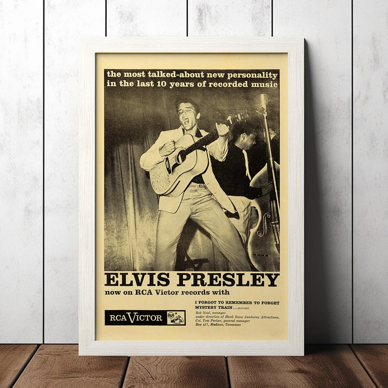 Elvis Presley 1955 Vintage Concert Poster Music Fan Collectibles ...