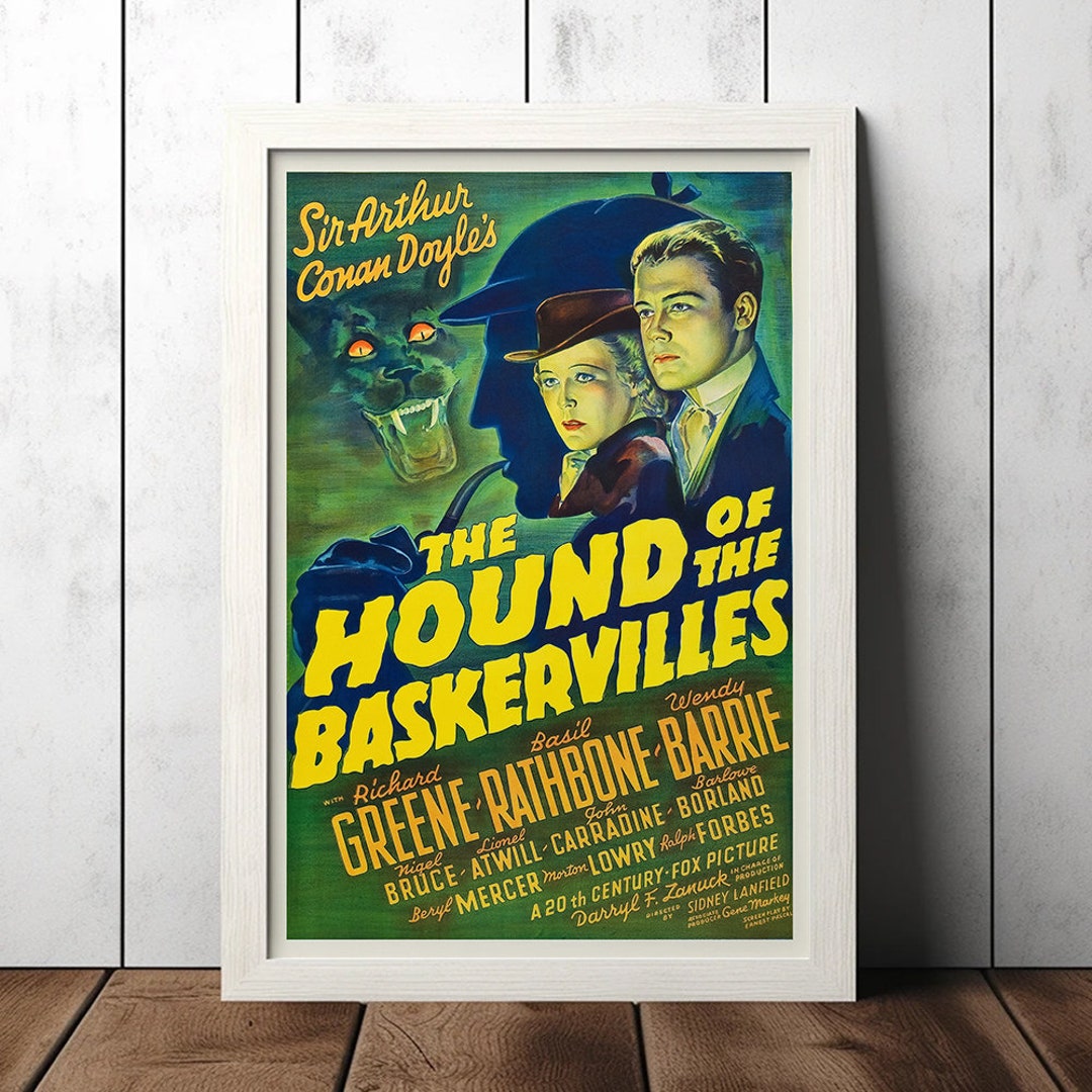 The Hound of the Baskervilles Classic Movie Poster- Film Fan ...