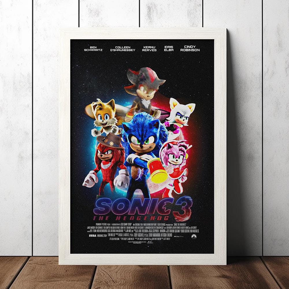 Sonic the Hedgehog 3 Adventure Animation Movie Poster, Gift Poster ...
