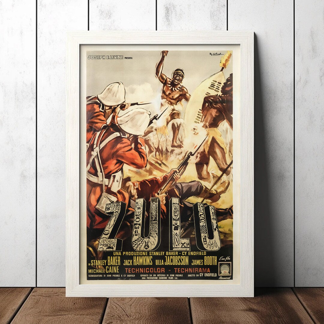 Vintage Zulu Classic Movie Poster - Film Fan Collectibles - Retro ...