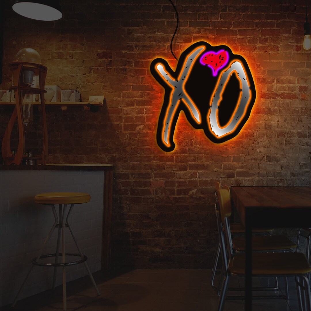 Xo Neon Sign Xo Light Sign Xo Led Light Xo Wall Art Trendy Etsy