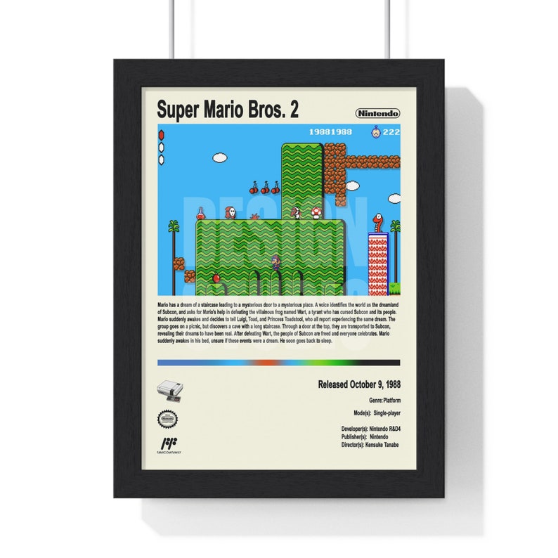 Super Mario Bros. Poster Video Game Art Print Gaming Gift - Etsy UK
