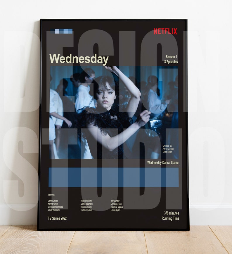 Wednesday TV Show Series Minimal Poster Unique Wall Art Home Decor ...