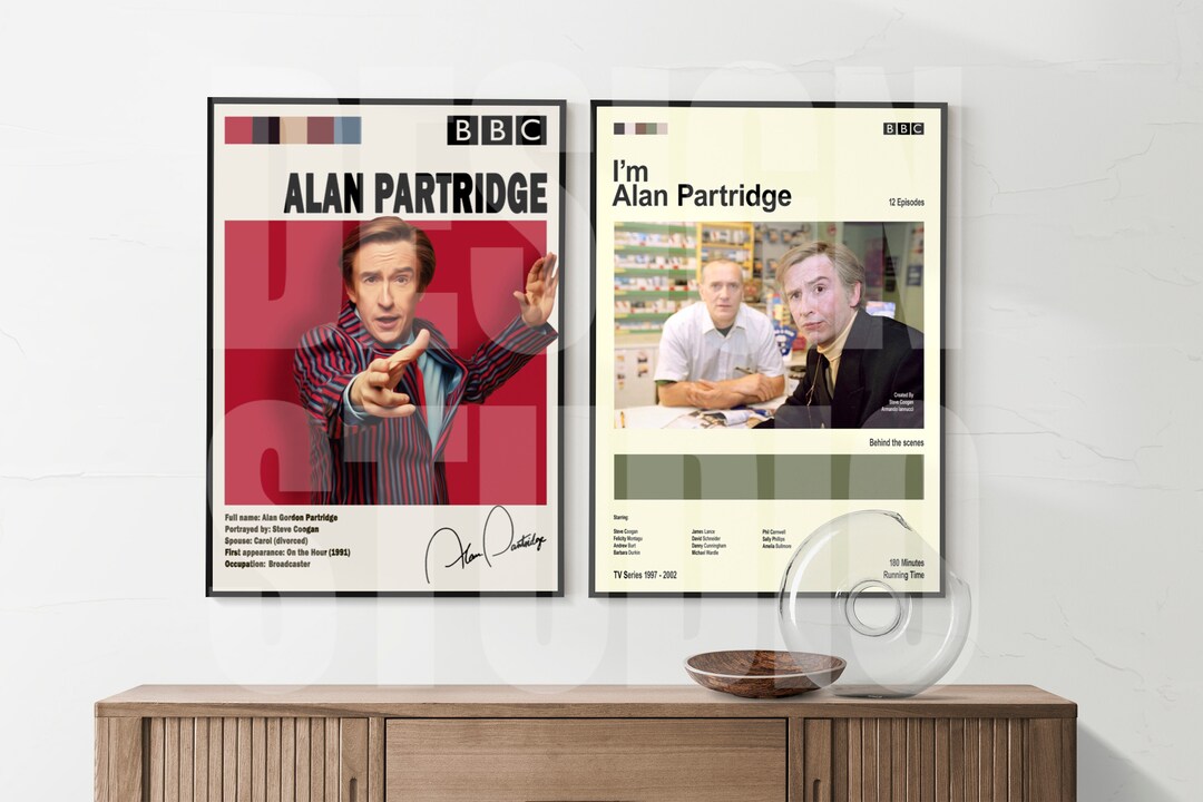 I'm Alan Partridge Minimal Poster Unique Character Wall - Etsy