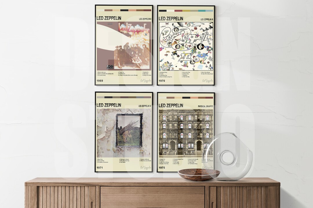 Led Zeppelin Album Cover Poster Print Pop Culture Art Music Fan Gift ...
