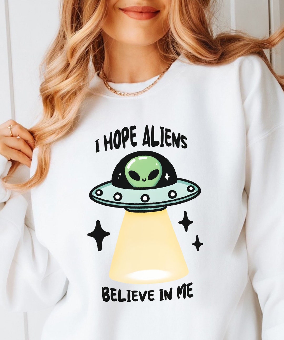 Neon Aliens Sweater, Alien Abduction Sweater, Retro Alien Sweatshirt ...