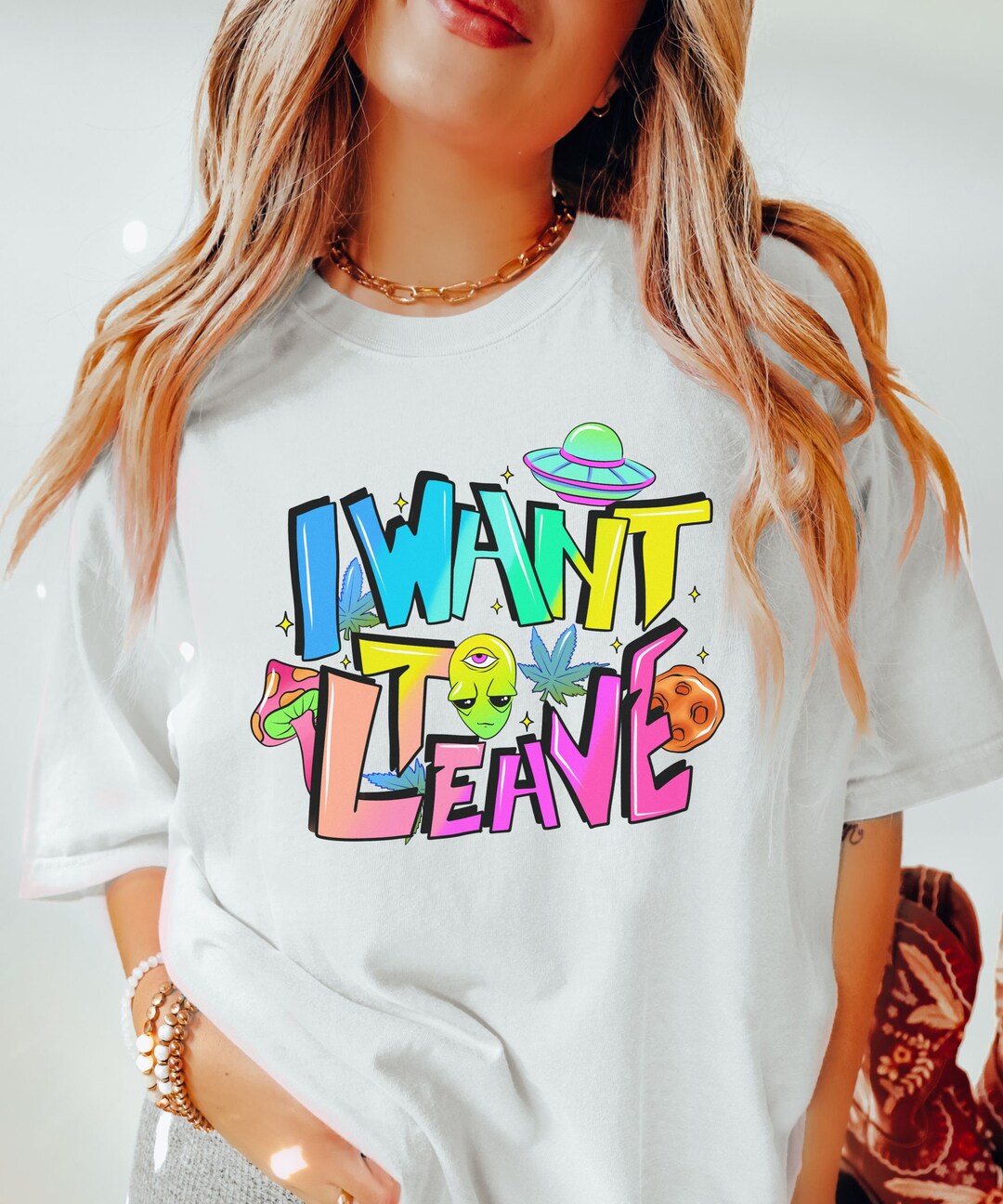 Neon Aliens Sweater, Alien Abduction Sweater, Retro Alien Sweatshirt ...