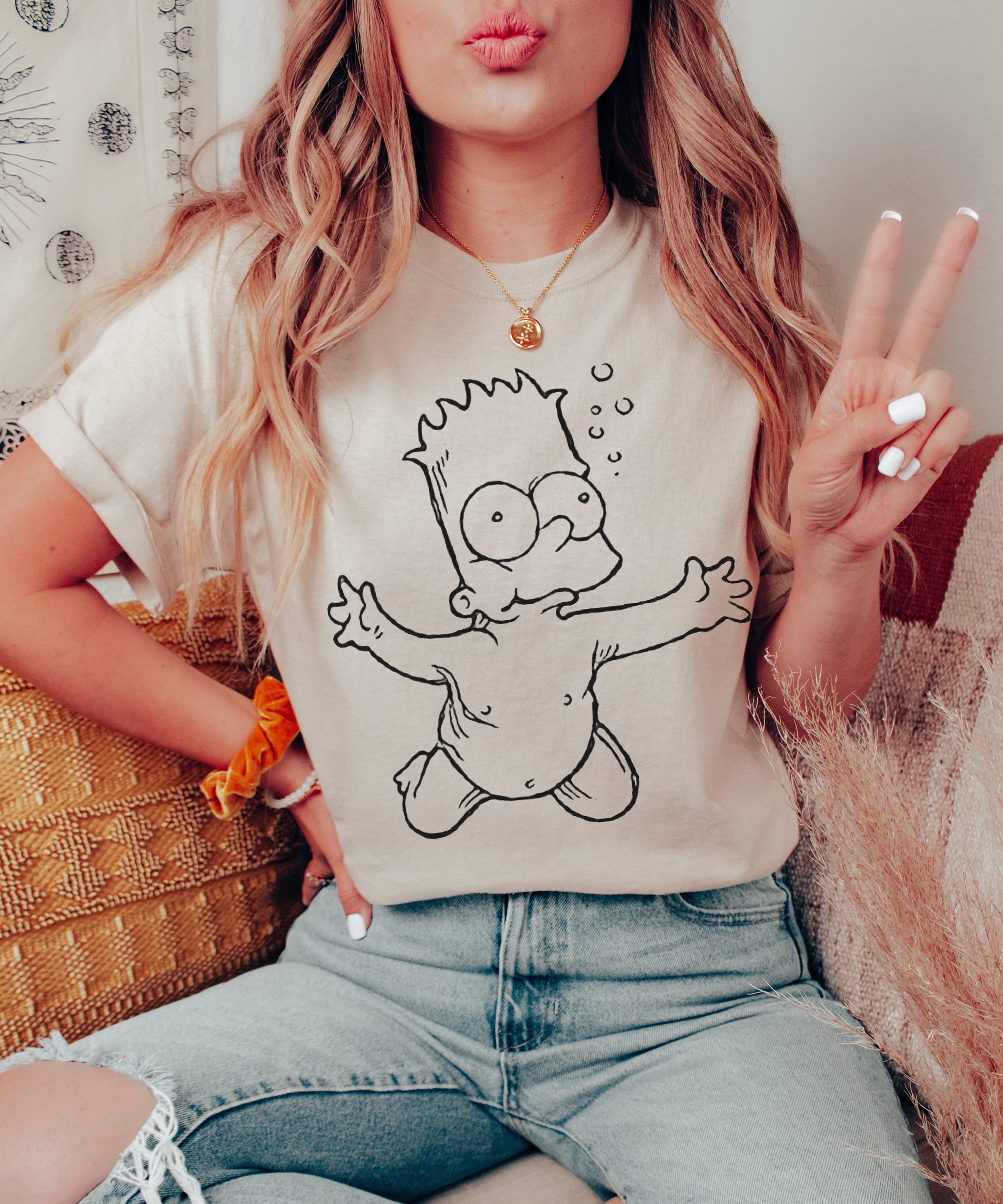 The Simpsons, Fun Tees, Bart Simpson Shirt, Gift for Dad, Gift for Her ...