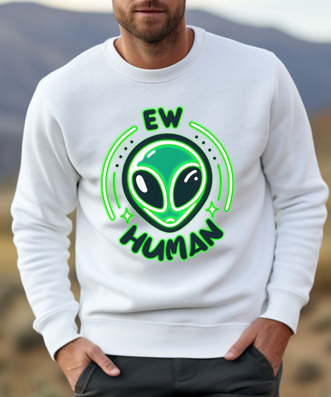 Neon Aliens Sweater, Alien Abduction Sweater, Retro Alien Sweatshirt ...