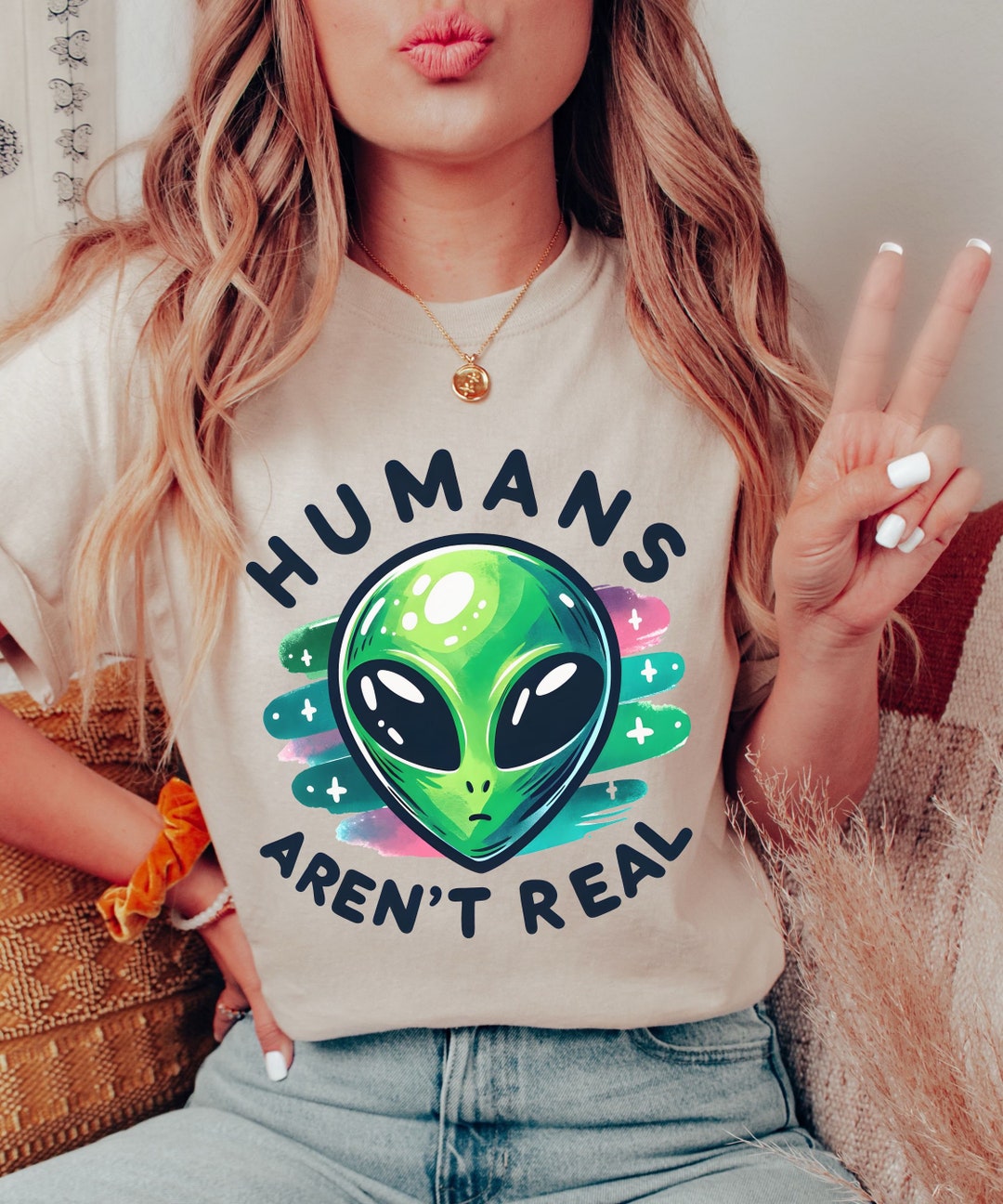 Neon Aliens Sweater, Alien Abduction Sweater, Retro Alien Sweatshirt ...
