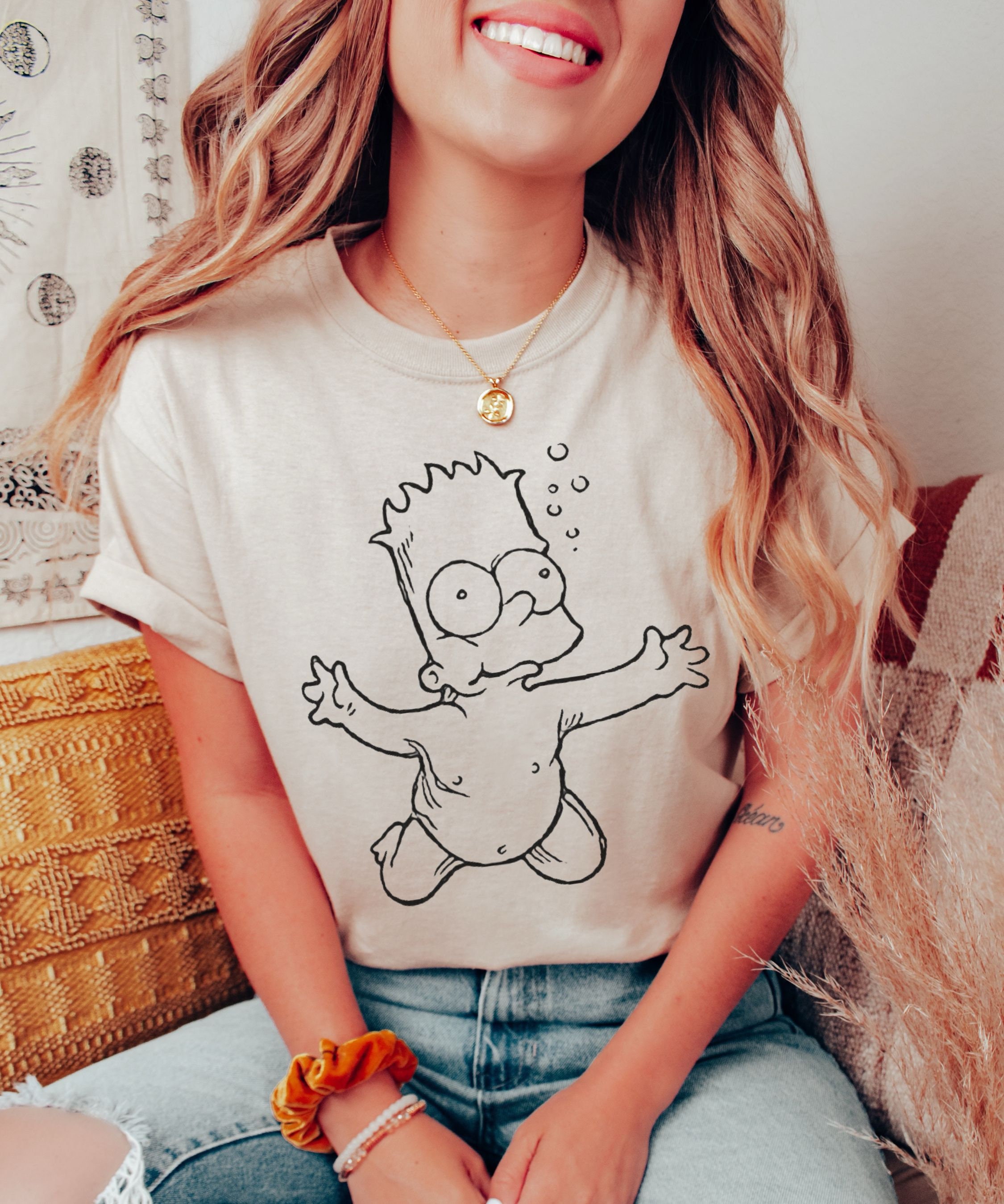 The Simpsons, Fun Tees, Bart Simpson Shirt, Gift for Dad, Gift for Her ...