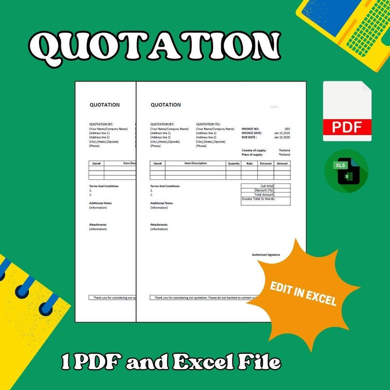 Quotation Template - Etsy