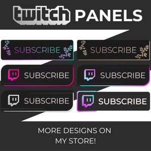 19x Minimalistic White Twitch Panels - Etsy