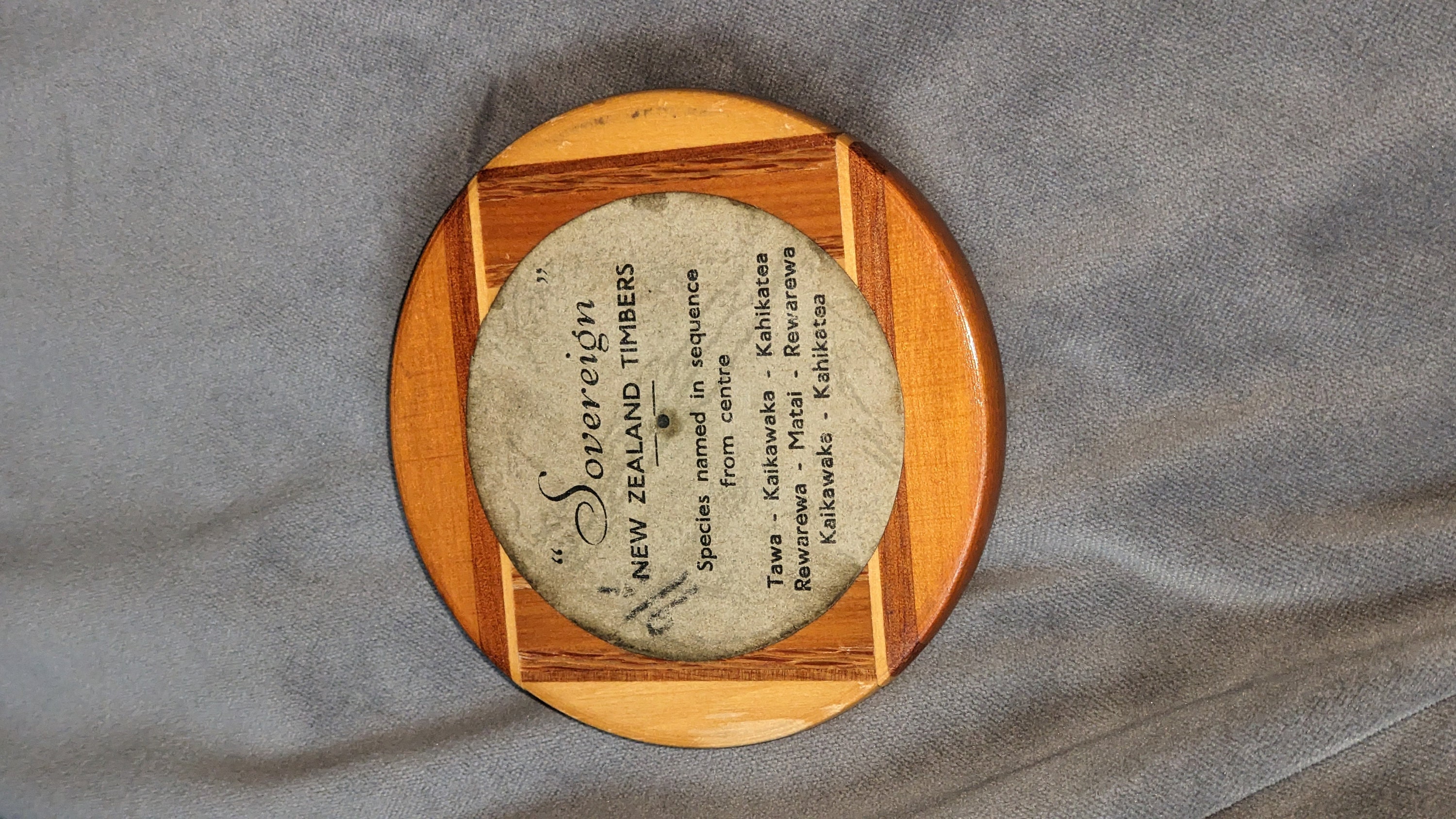 Vintage Sovereign Woodware New Zealand Timbers Ash Tray, Glass Insert C ...