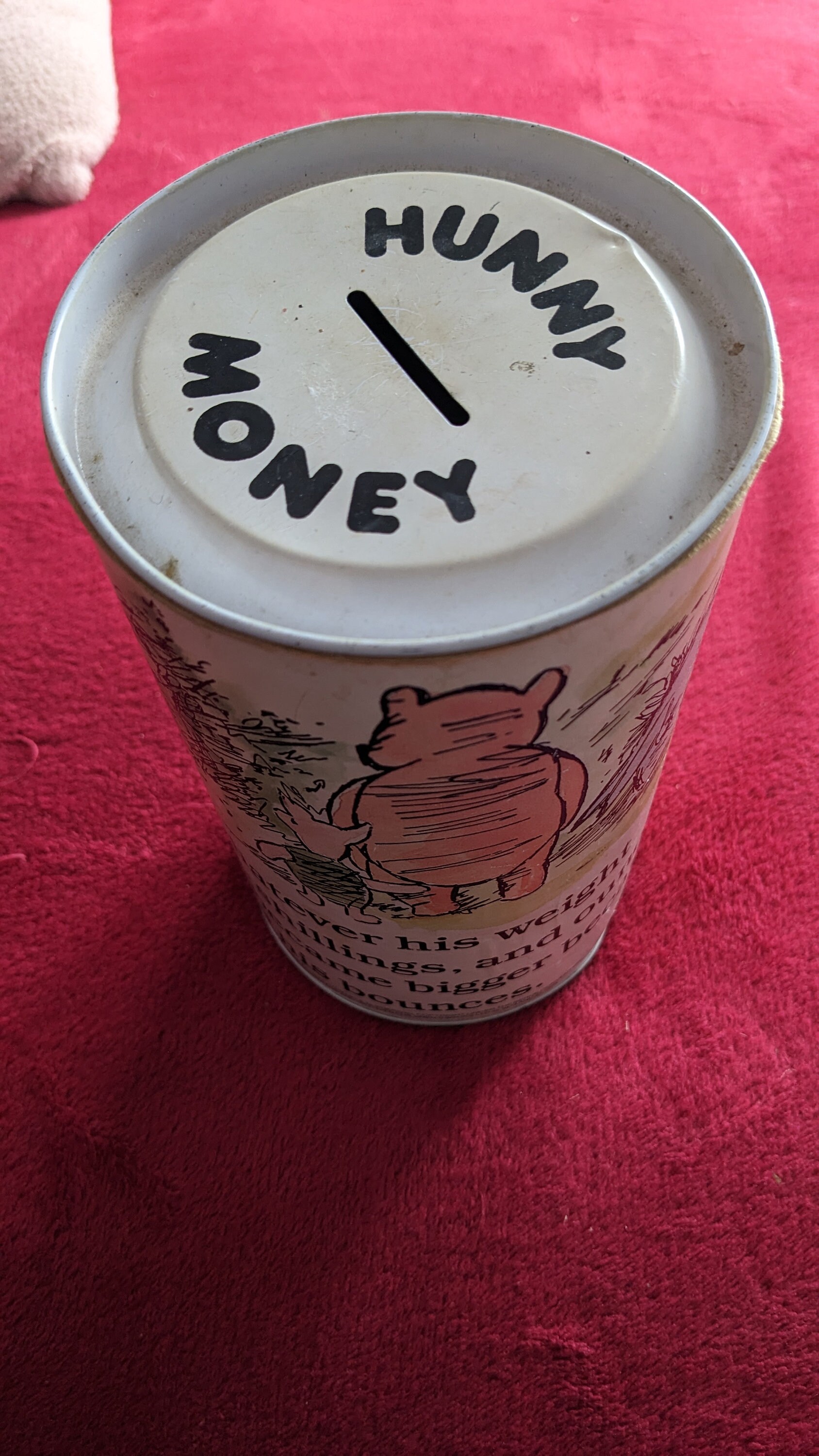 Rare Winnie the Pooh Money Tin Quote by Walt Disney Company - Etsy