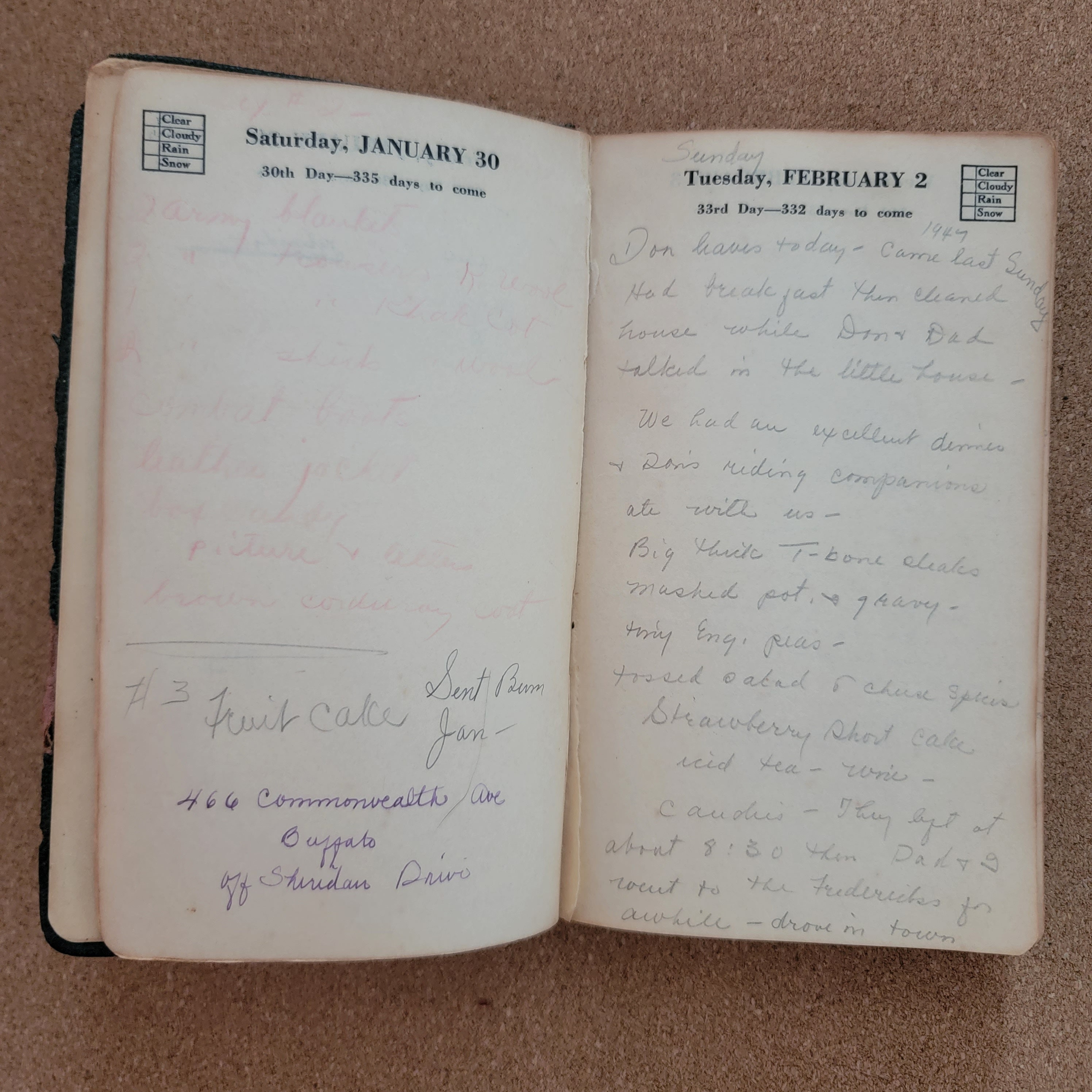 1937 Handwritten Diary : Ephemera Art Vintage Paper Mixed Media Junk ...