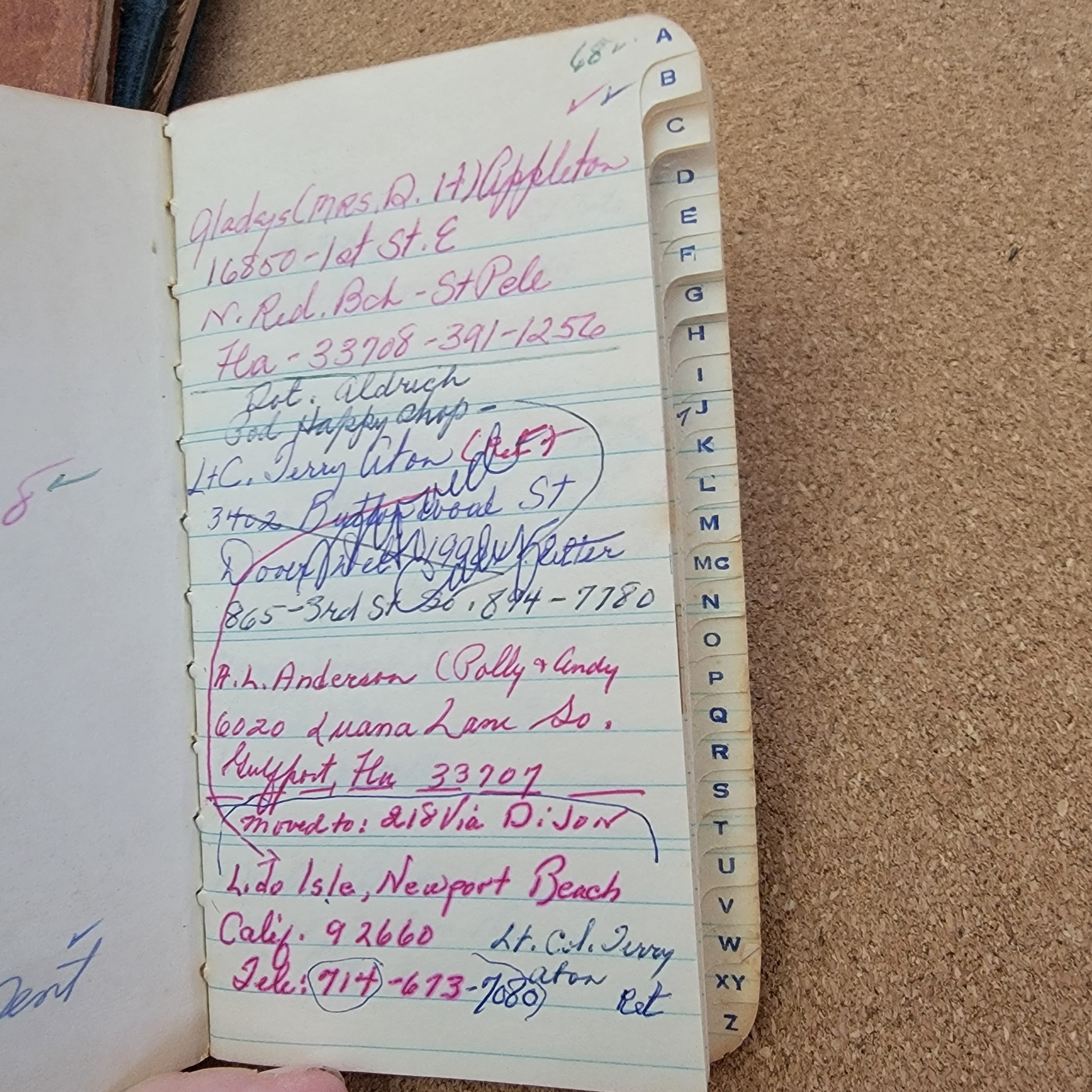 1967/68 Mini Address Book Ephemera Art Vintage Paper Mixed Media Junk ...