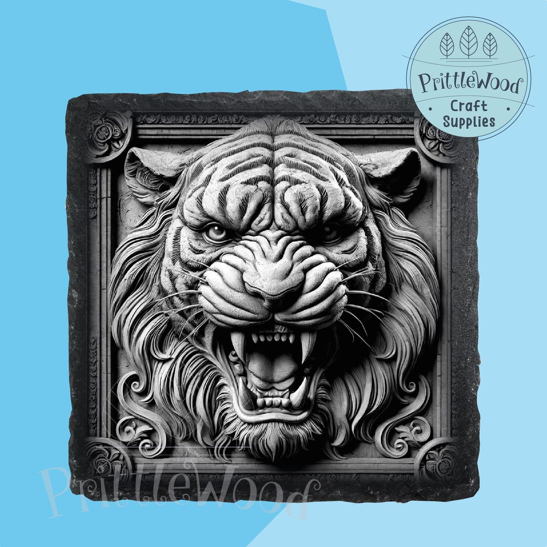 3D Tiger Laser Engraving Design, Slate and Wood (digital File) - Etsy