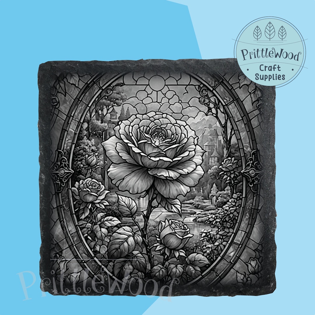 Rose Laser Png File, Laser File, Lightburn, Xtool, Rose Glowforge, Co2 ...