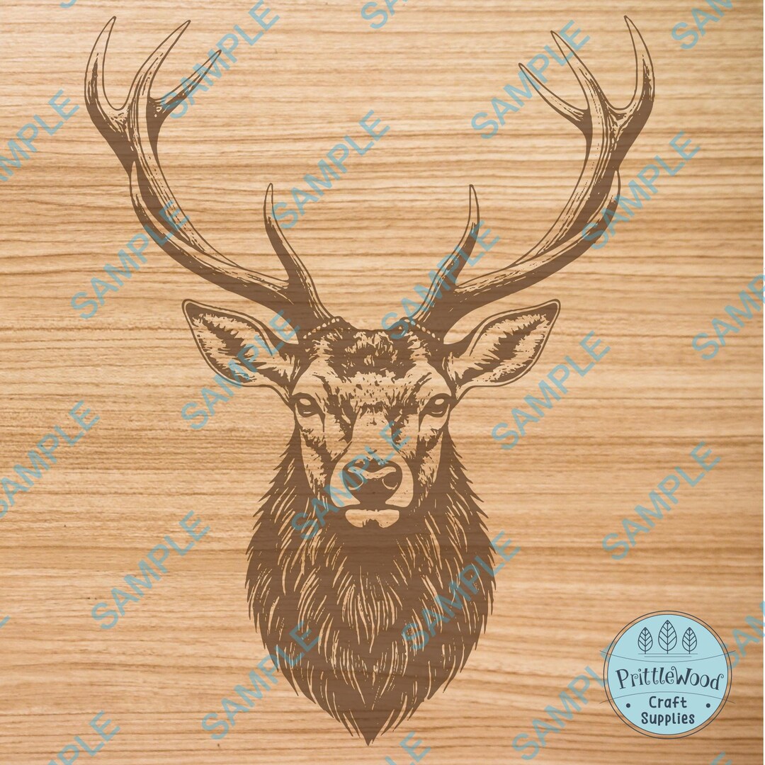 Wise Stag Png, Deer Stag Svg, Glowforge Svg, Lightburn File, Laser ...