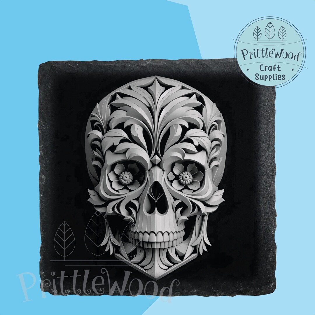 Laser Engrave, Skull Png, Laser PNG File, Lightburn, Xtool, Glowforge ...