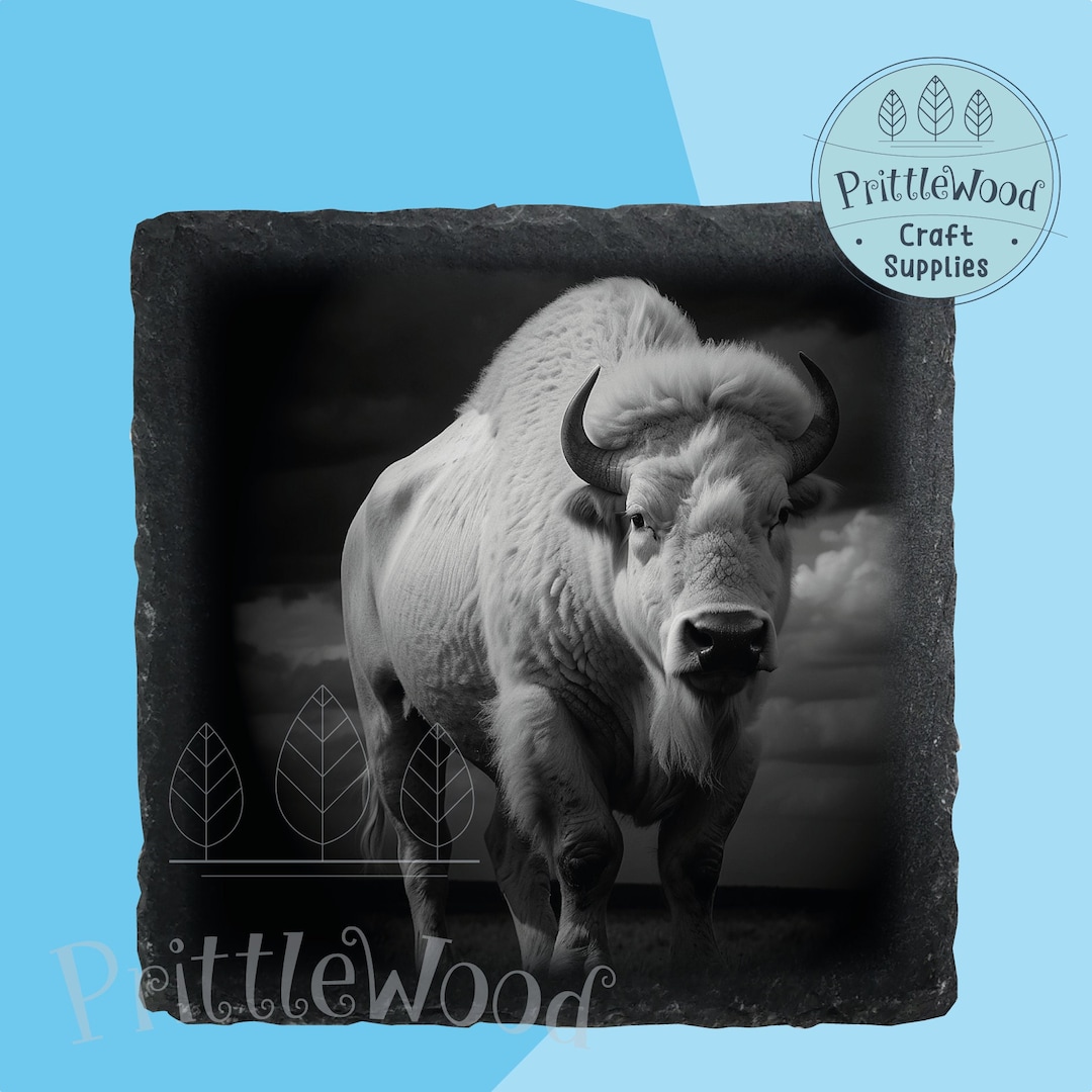 Bison Glowforge File, Laser Engrave, Bison Laser PNG File, Lightburn ...