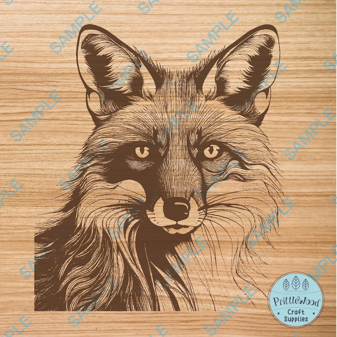 Fox Png, Fox Svg, Glowforge Svg, Lightburn File, Laser Engrave ...