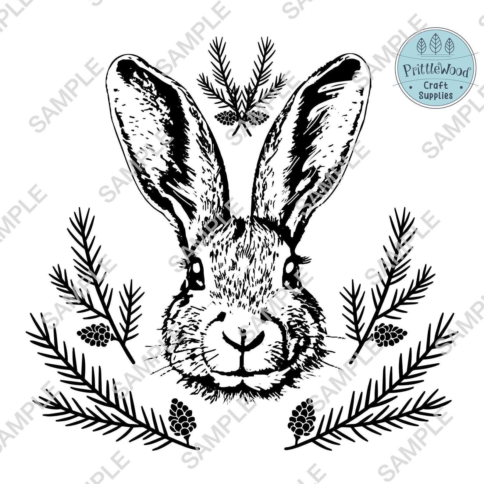 Hare Png, Rabbit Svg, Glowforge Svg, Lightburn File, Laser Engrave ...