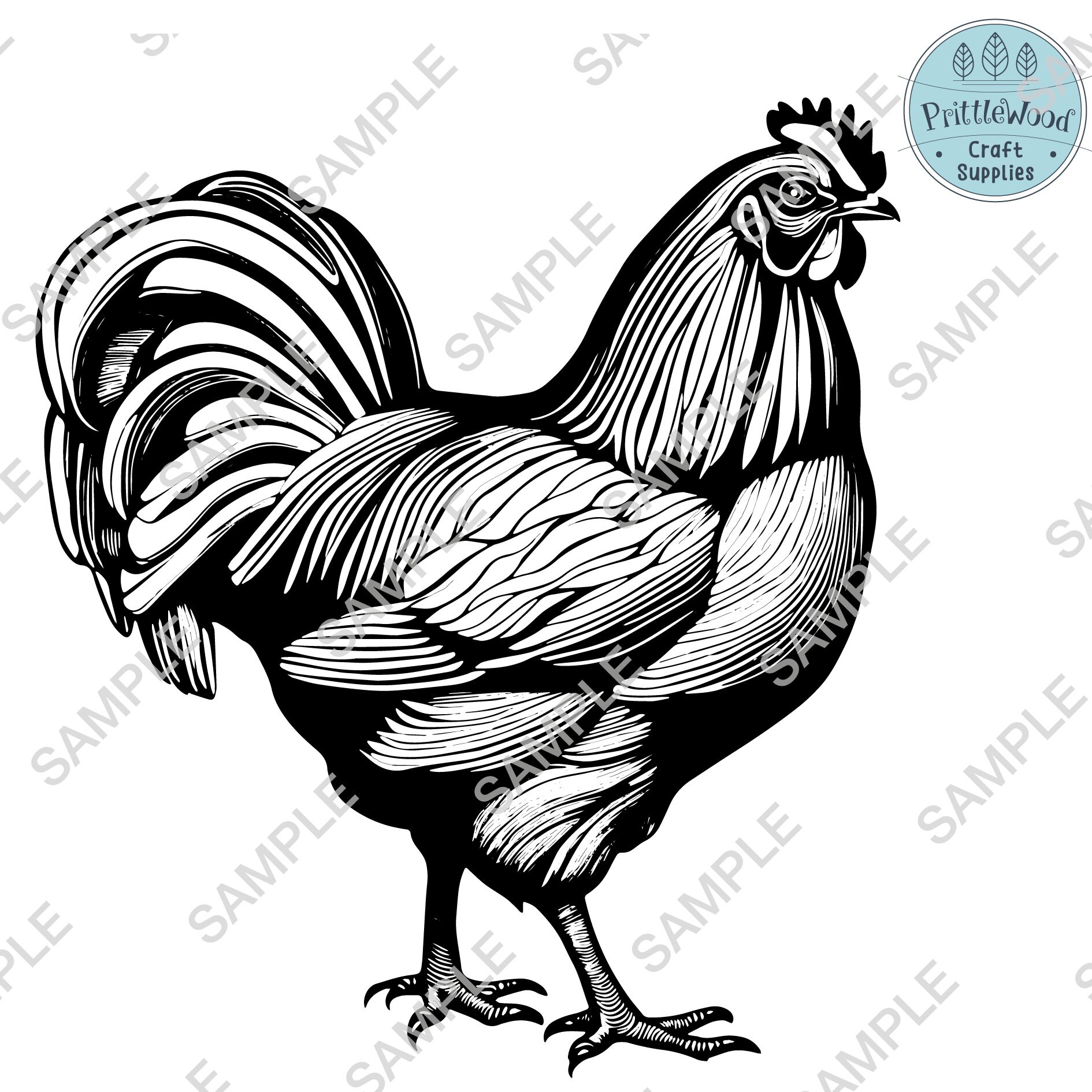 Chicken Svg, Chicken Png, Glowforge Svg, Lightburn File, Laser Engrave ...