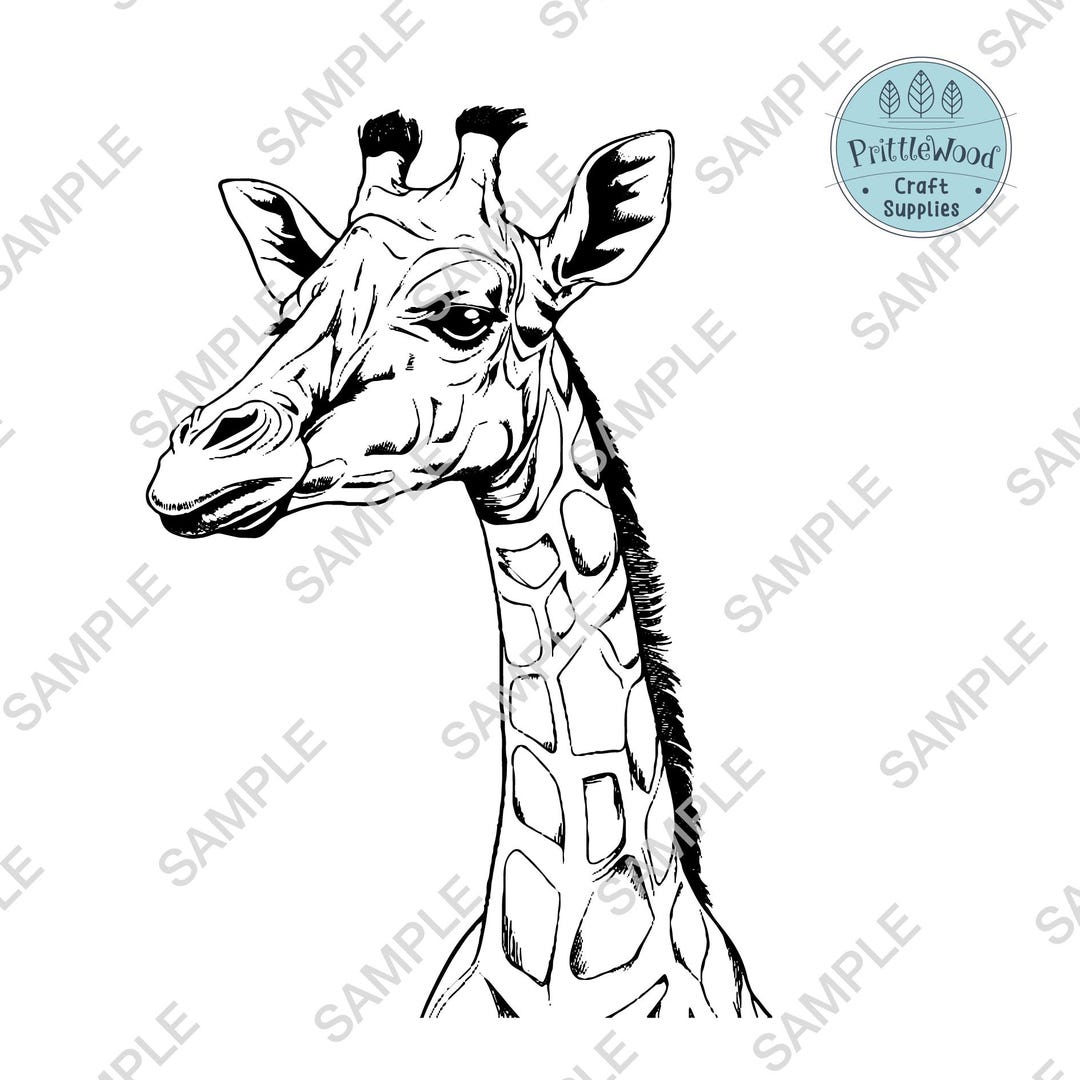 Giraffe Png, Giraffe Svg, Glowforge Svg, Lightburn File, Laser Engrave ...