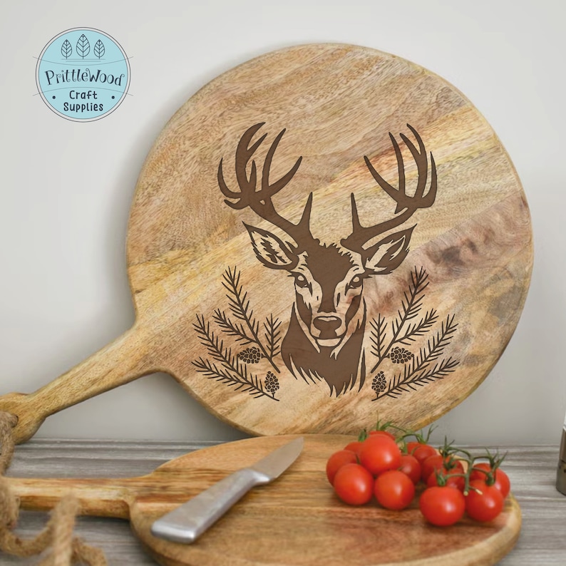 Stag Png, Deer Svg, Glowforge Svg, Lightburn File, Laser Engrave, Stag ...