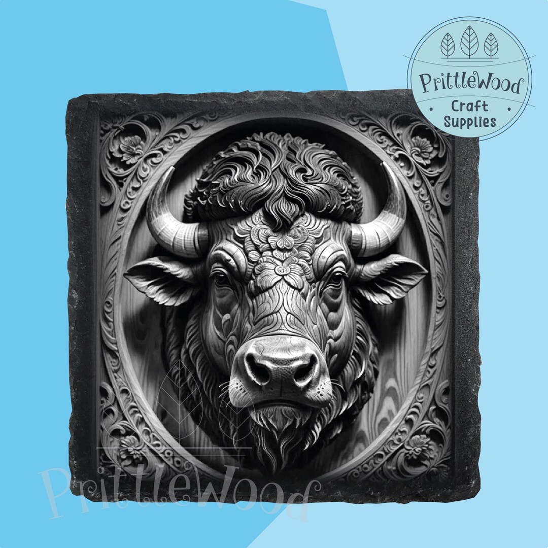 Buffalo 3D Laser Png File, Laser File, Lightburn, Xtool, Glowforge, Co2 ...
