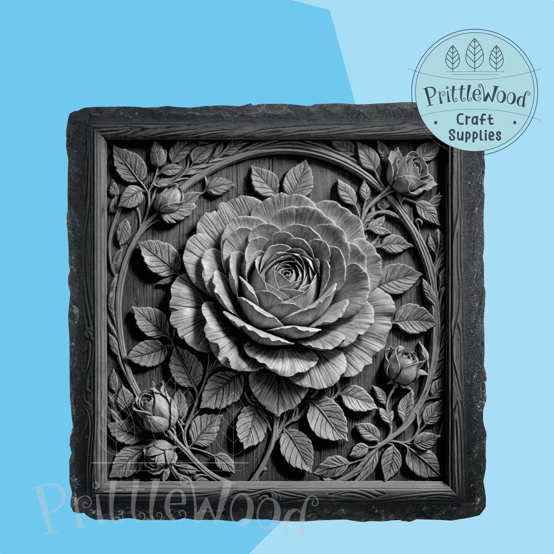 Rose Laser Png File, Laser File, Lightburn, Xtool, Rose Glowforge, Co2 ...