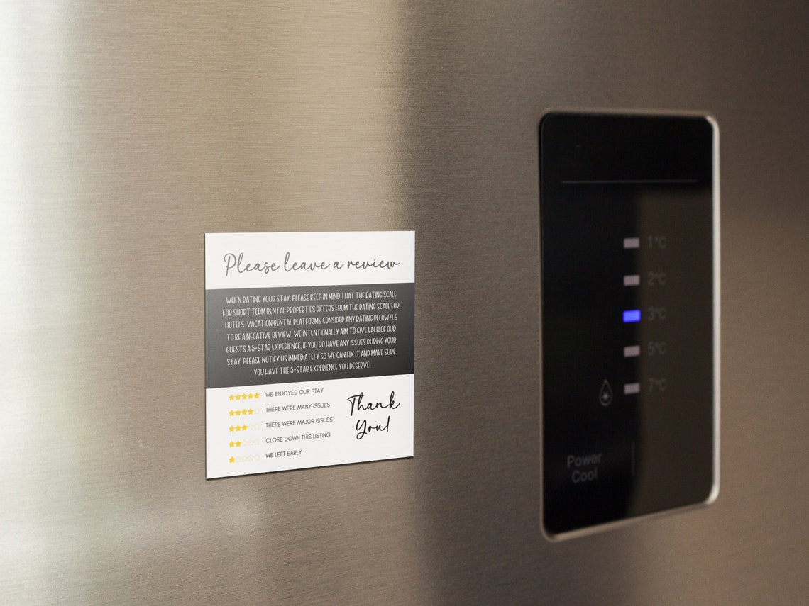 Review Magnet, Ratings Explained Magnet, Review Us Sign, Airbnb Review ...