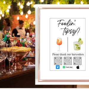Canva Tip Jar, Editable Tip Jar Sign, Feelin' Tipsy, Feelin Tipsy Sign ...