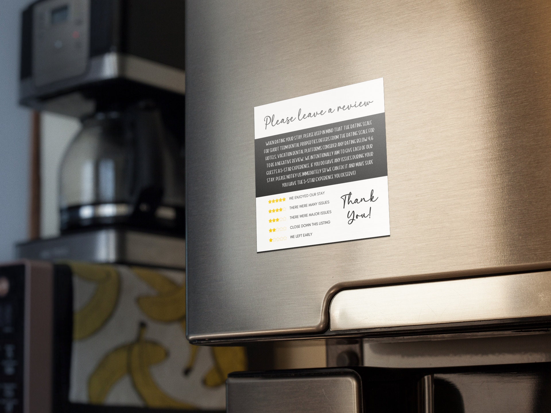 Review Magnet, Ratings Explained Magnet, Review Us Sign, Airbnb Review ...