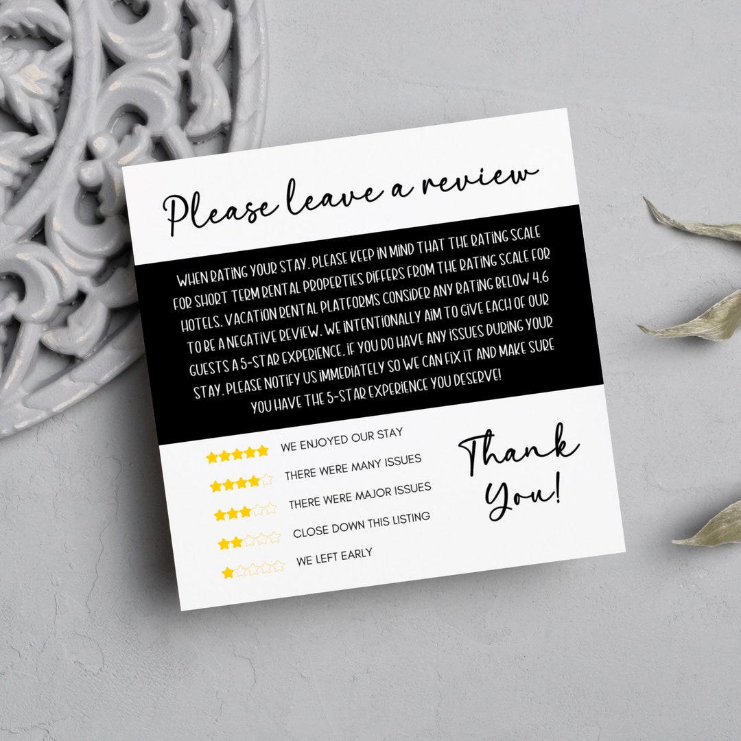 Review Magnet, Ratings Explained Magnet, Review Us Sign, Airbnb Review ...