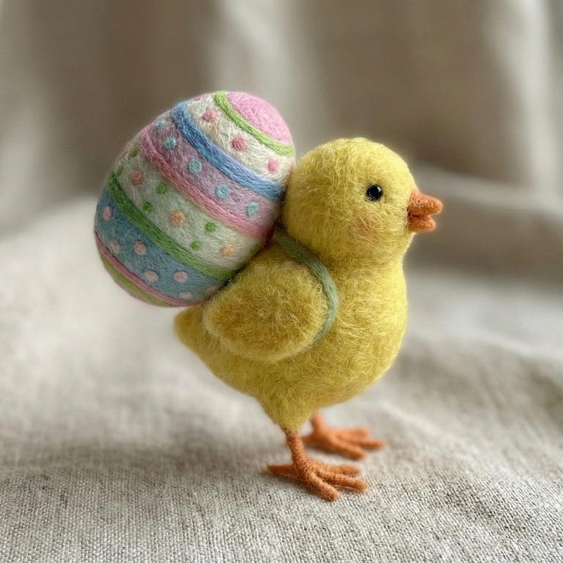 Needle Felted Chick - Etsy