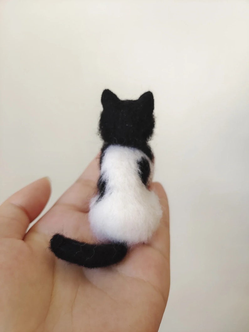 Mini Felted Wool Cat,felted Wool Crafts,felted Miniature,small Felted ...