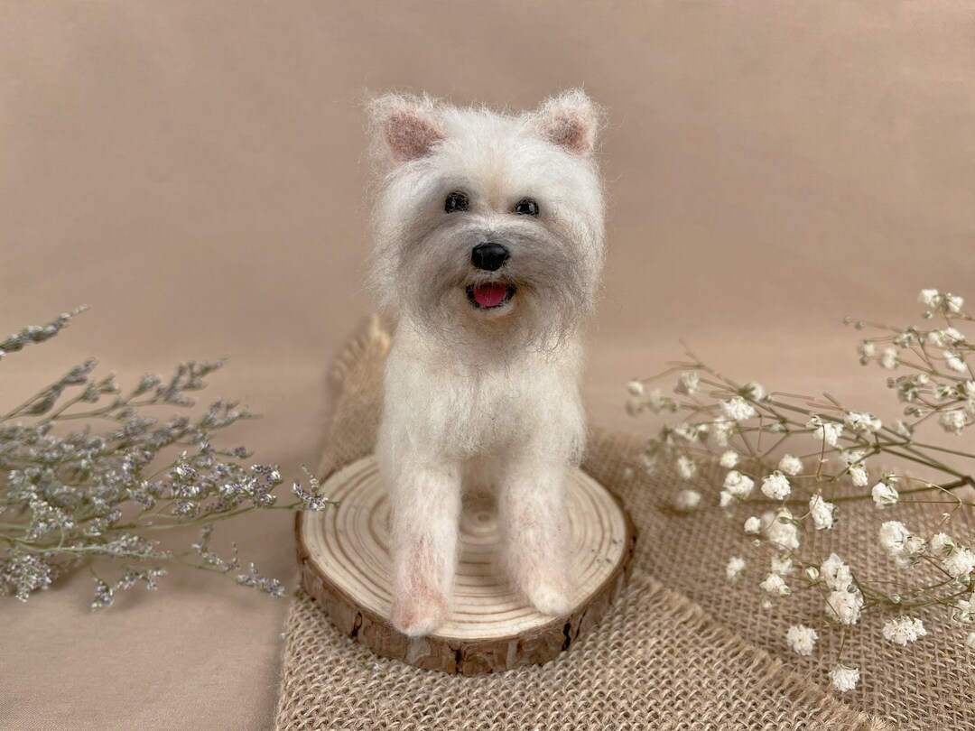 Needle Felted Dog,samoyed,pet Replica Puppy,felted Wool Crafts,felted ...