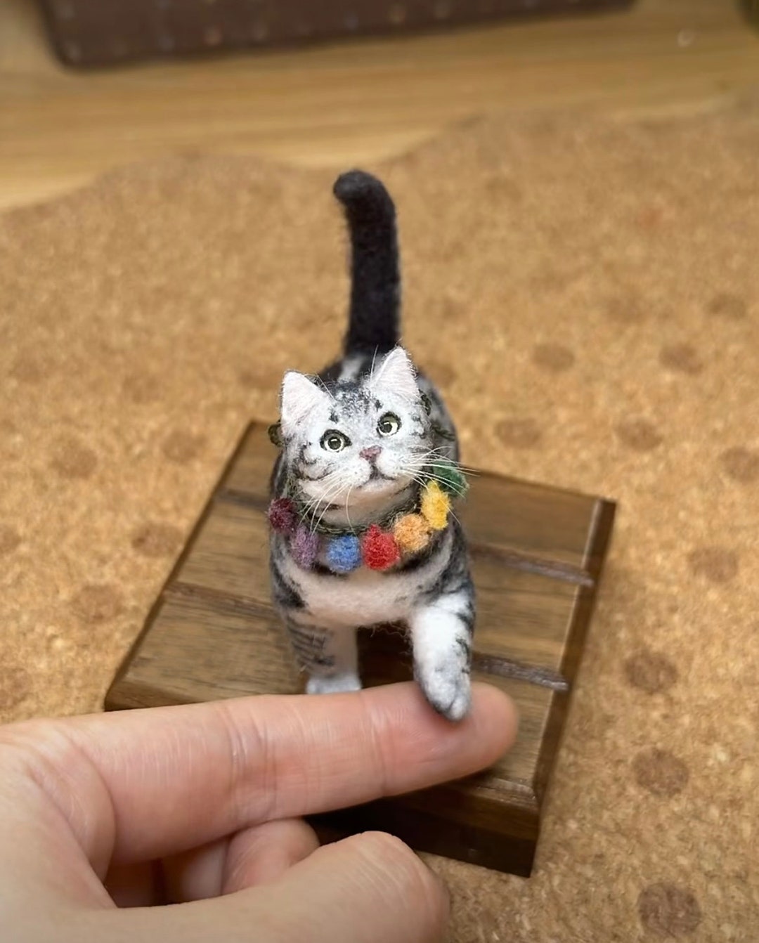 Custom Needle Felted Cat Figurine|custom Wool Felting Cat Portrait ...