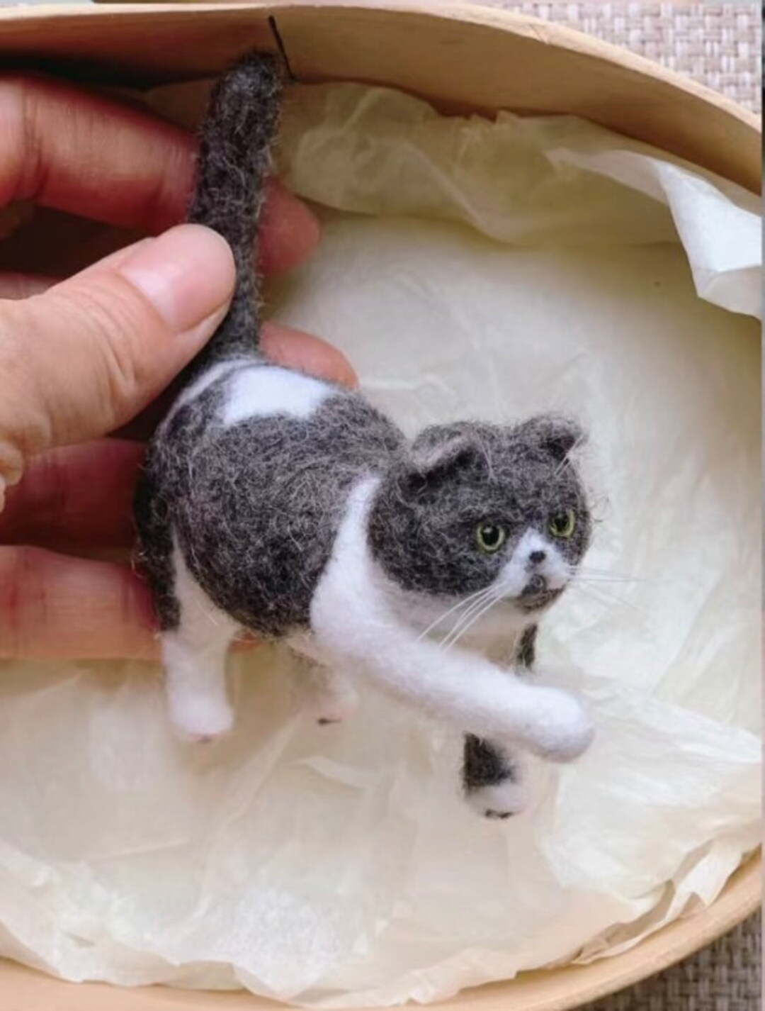 Custom Needle Felted Cat Figurinecustom Wool Felting Cat Portraitneedle ...
