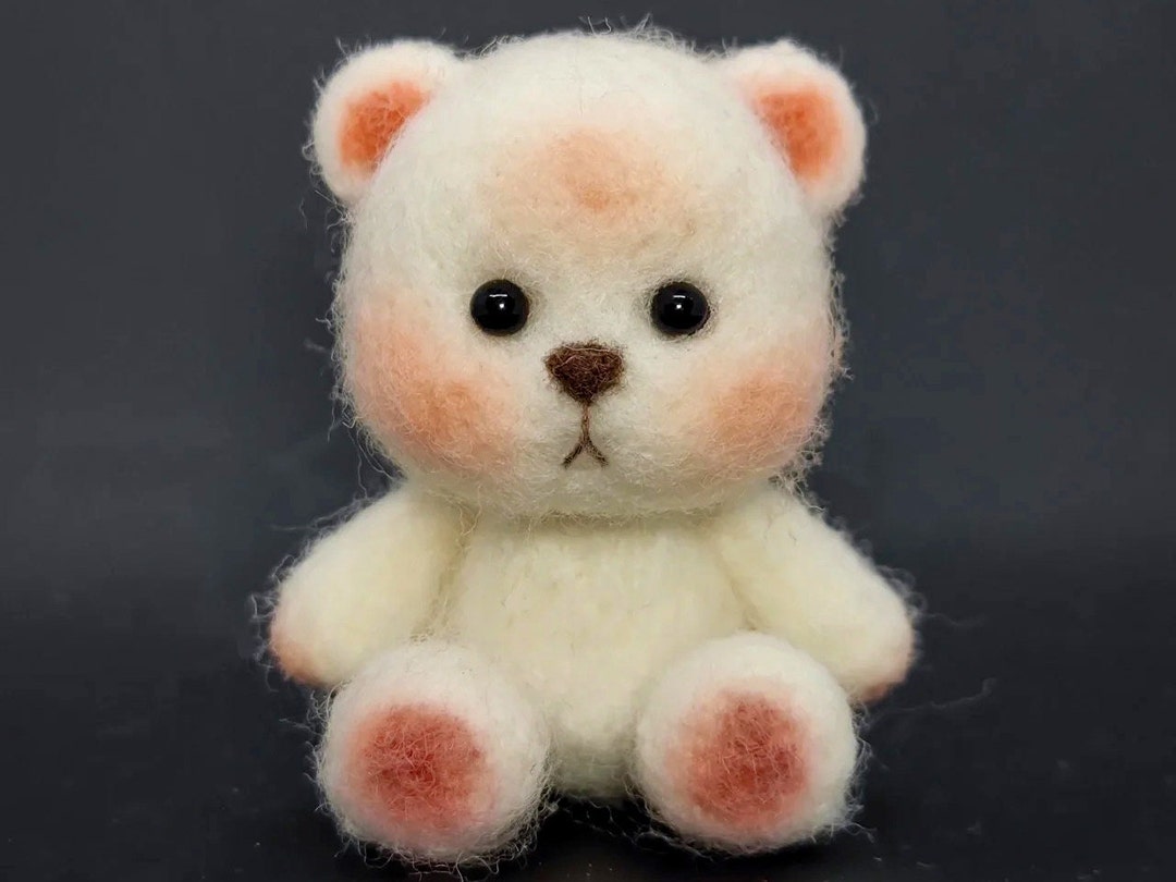 Mini Felted Wool Bear Felted Wool Craft Felted Miniature - Etsy